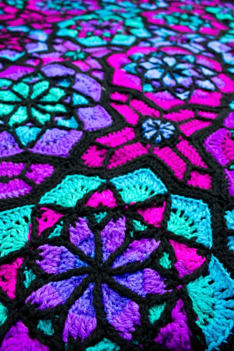 Stunning Stained Glass Crochet Pattern: Create Bold & Beautiful Designs